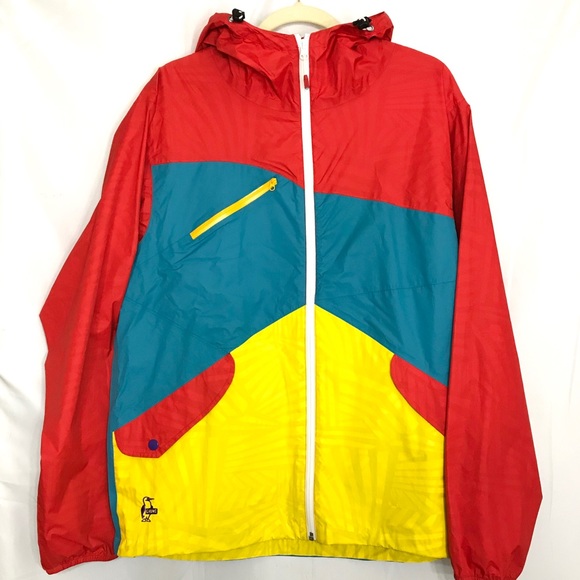Chums | Jackets & Coats | Chums Vibrant Color Rain Windbreaker Jacket ...